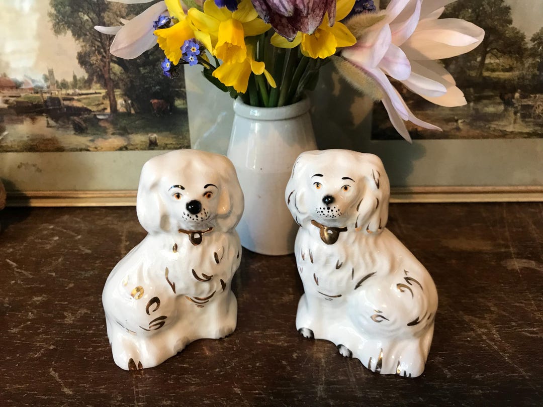 Pair of Small Beswick Ceramic Dogs, Fireside Spaniel Wally Dog, Hearth ...