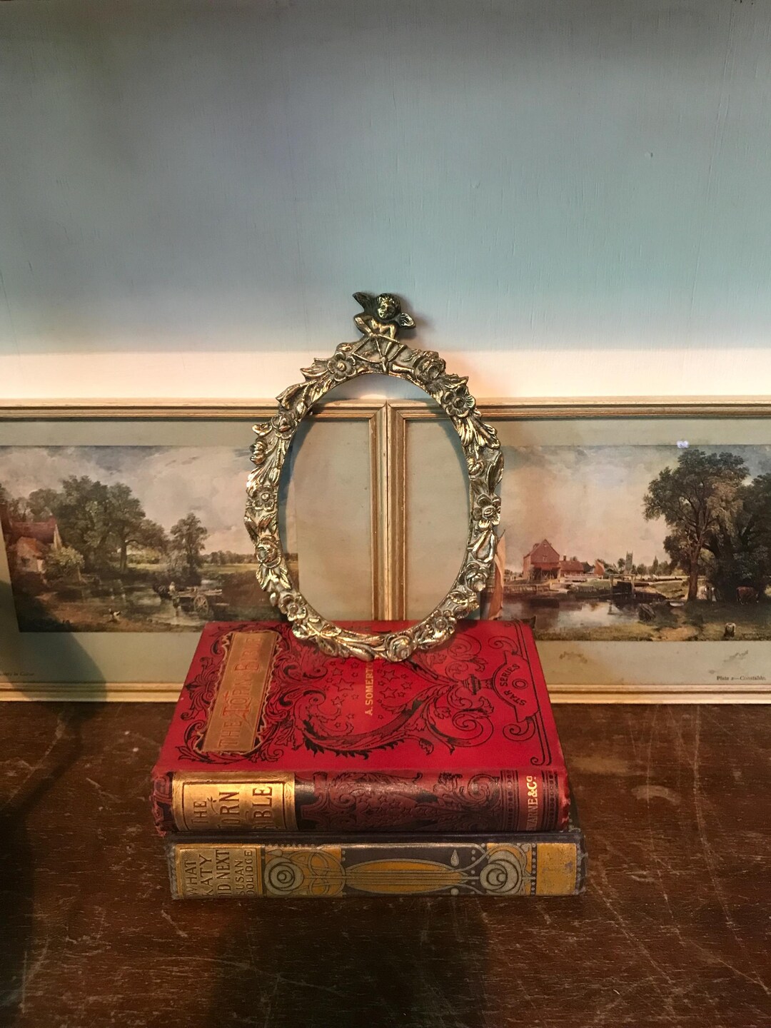 Vintage Solid Brass Cupid Picture Frame, Collectible Brass, Made in ...
