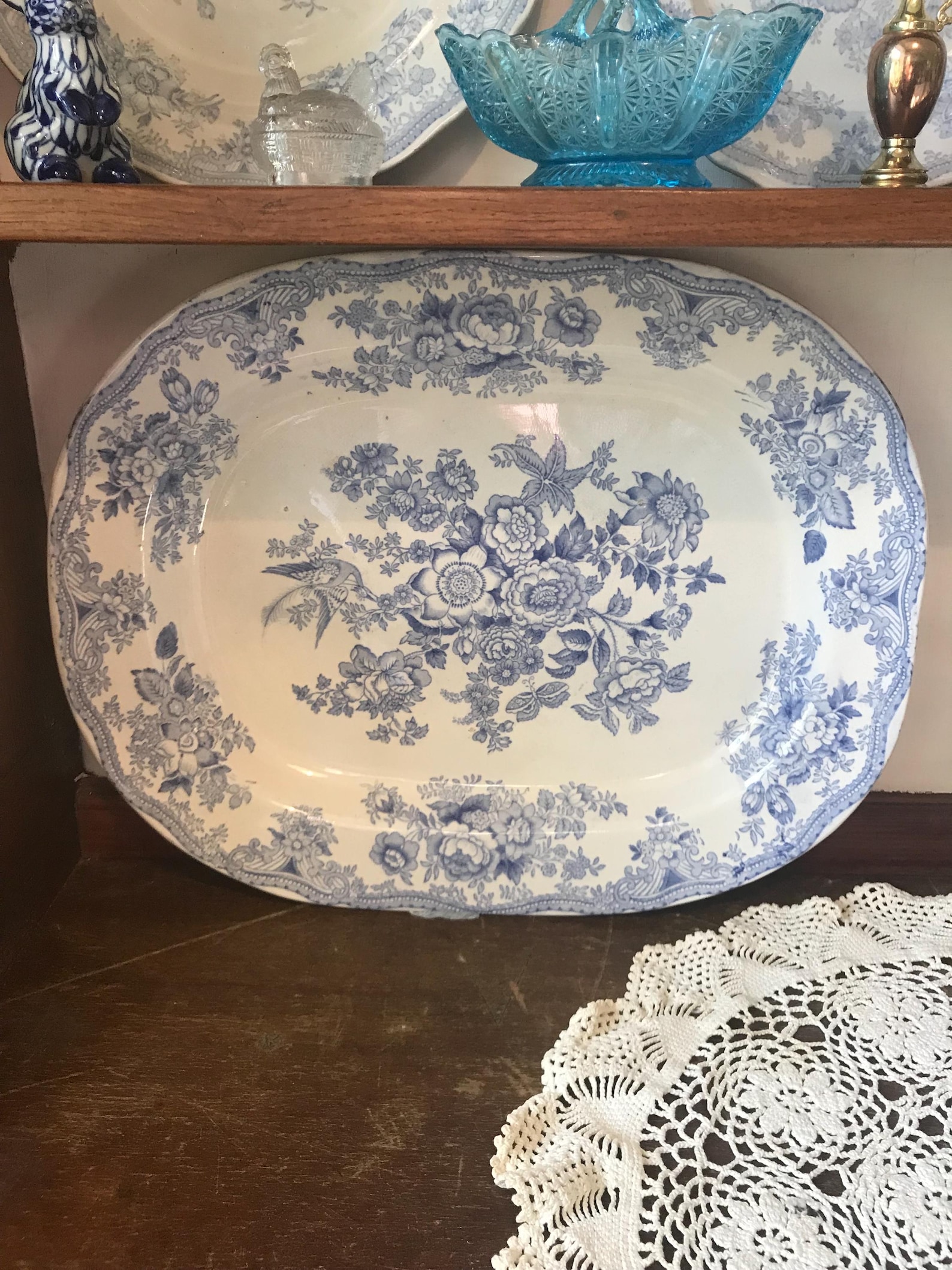 Antique Asiatic Pheasant Serving Plate, Burleigh Meat Platter, Antique ...