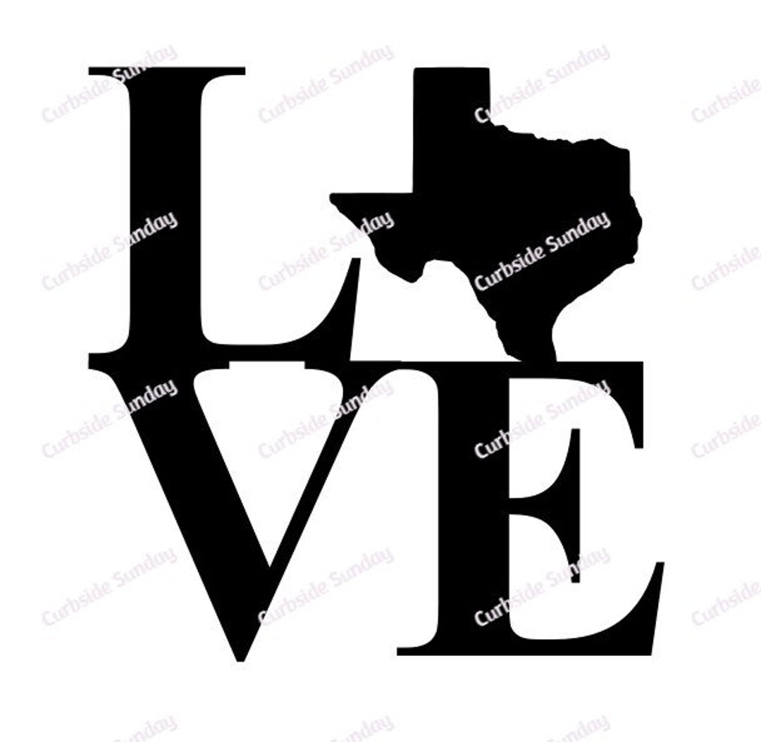 Texas Love SVG - Etsy