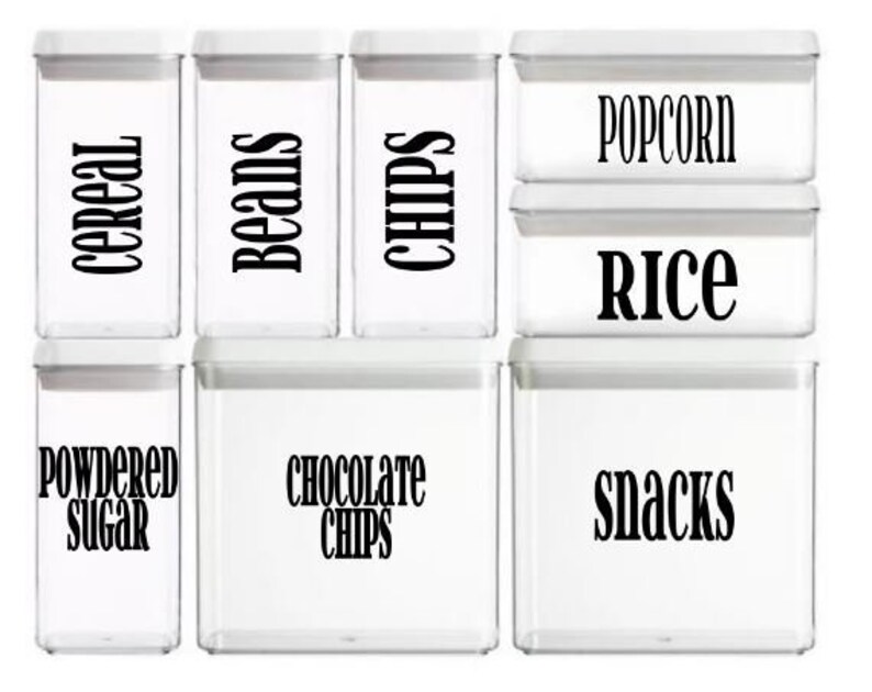 Custom Pantry Decals - Etsy
