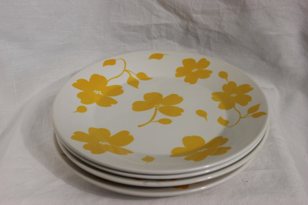 Yellow Jasmine Plates - Etsy