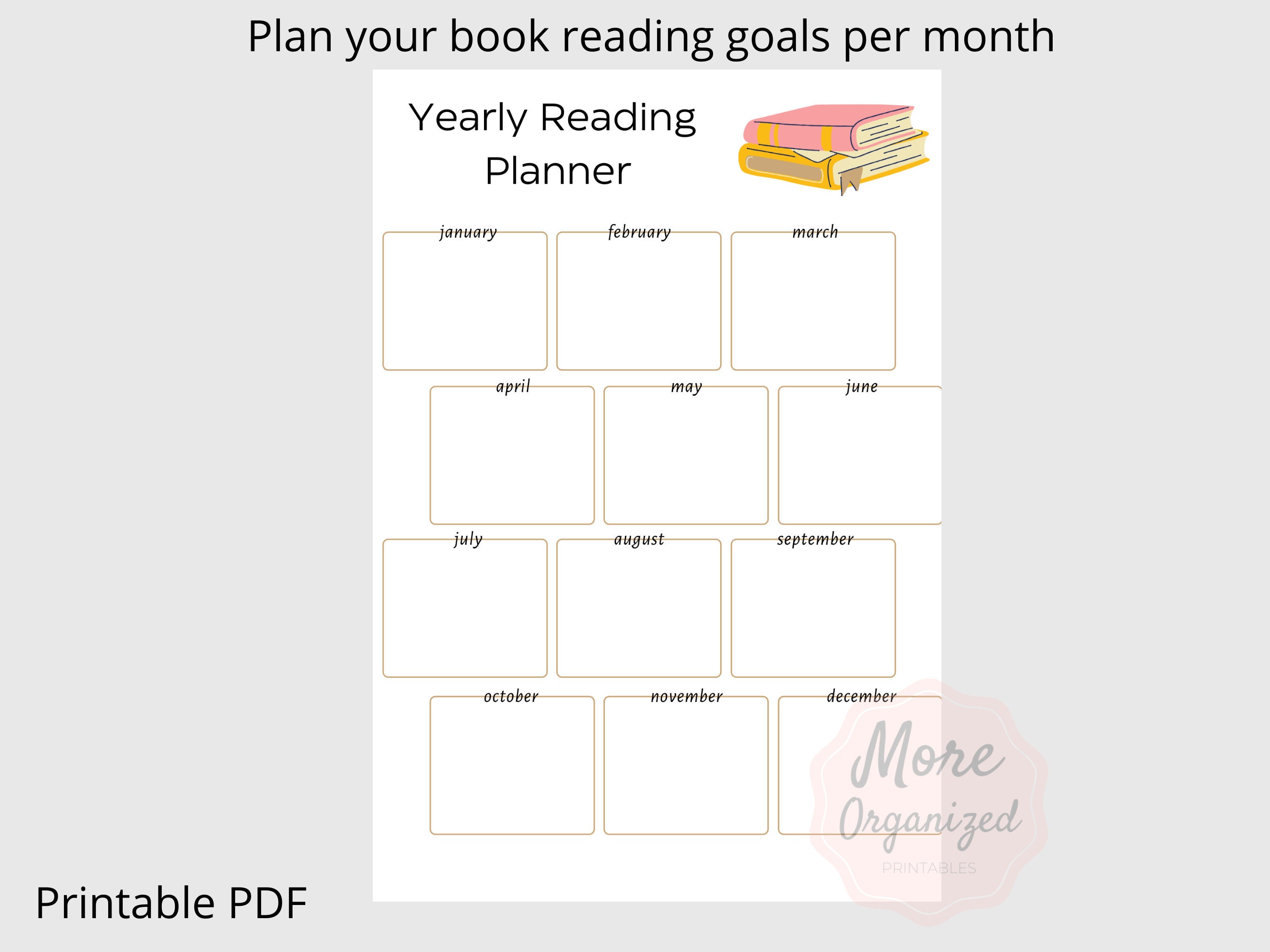 Printable Reading Journal, Reading Log, Book Tracker PDF Format - Etsy