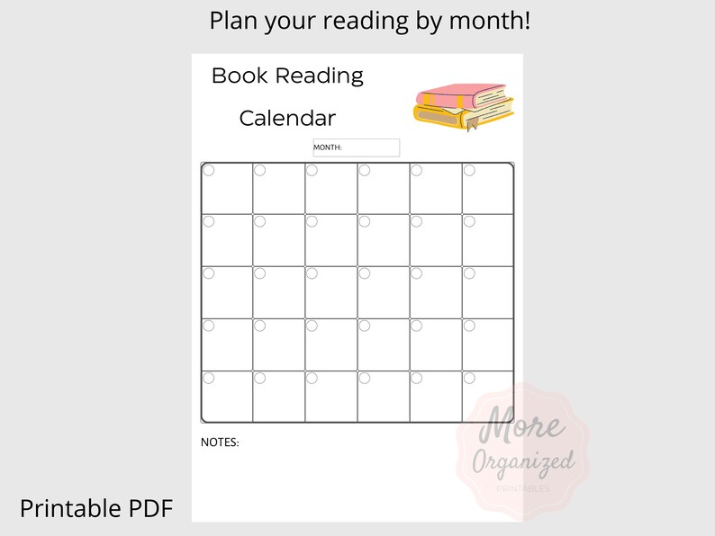 Printable Reading Journal, Reading Log, Book Tracker PDF Format - Etsy