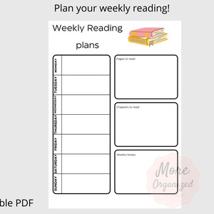 Printable Reading Journal, Reading Log, Book Tracker - PDF Format - Etsy