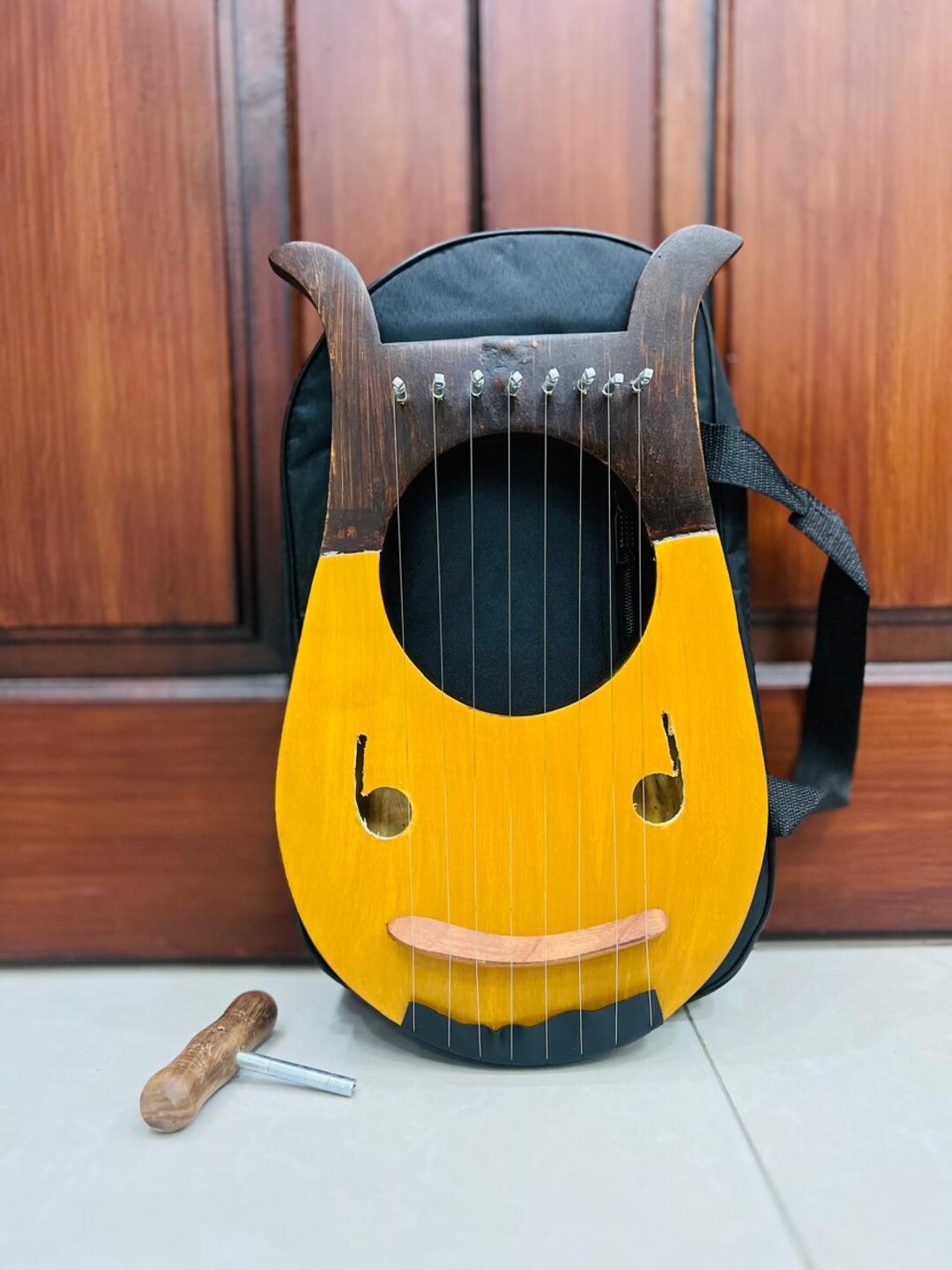 Handcrafted Unique Design Lyre Harp - With 8 Metal Strings - Etsy