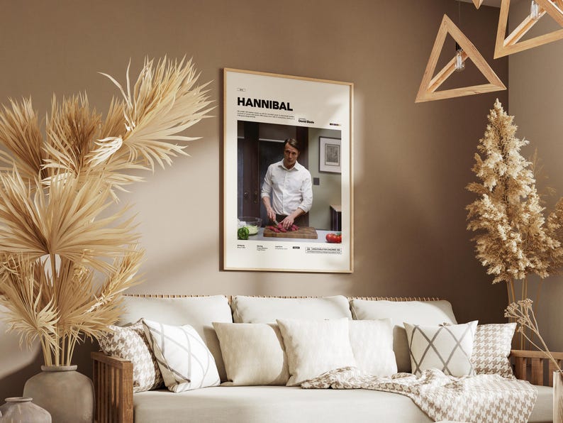 Hannibal Poster, Mads Mikkelsen Poster, TV Series Hannibal Lecter Print ...