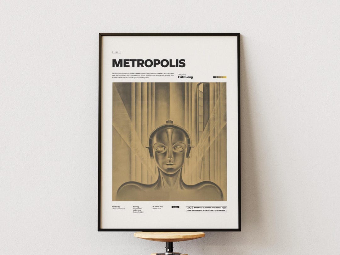 Metropolis Poster, Fritz Lang's 1927 Film Metropolis Print, Brigitte ...