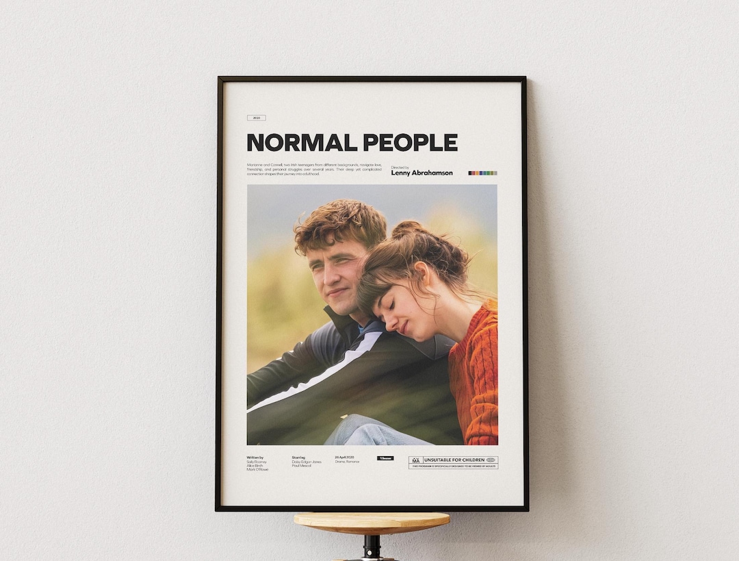 Normal People Poster, Daisy Edgar-jones and Paul Mescal Poster Print ...