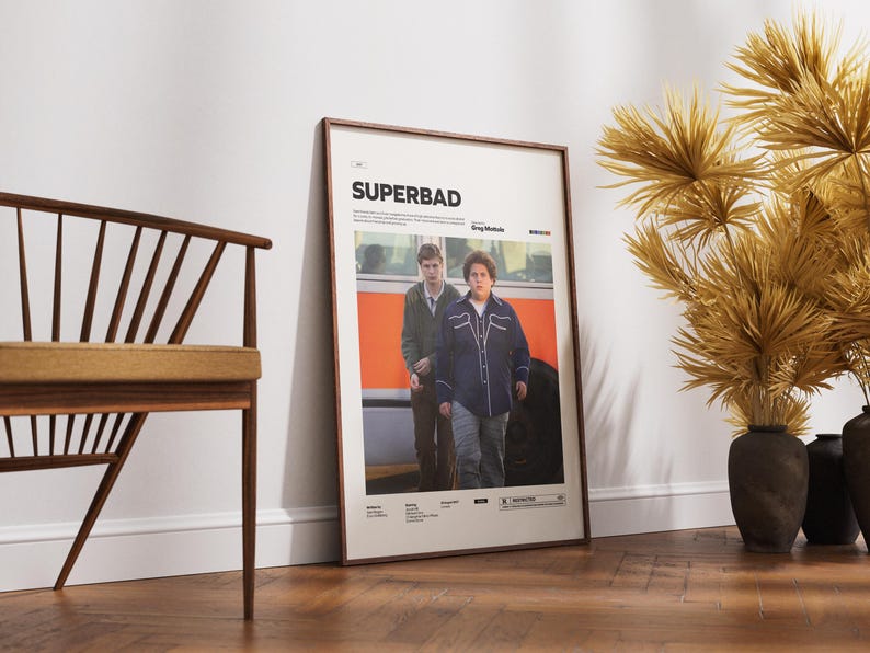 Superbad Poster, Jonah Hill Poster, Greg Mottola Film Print, Cinematic ...