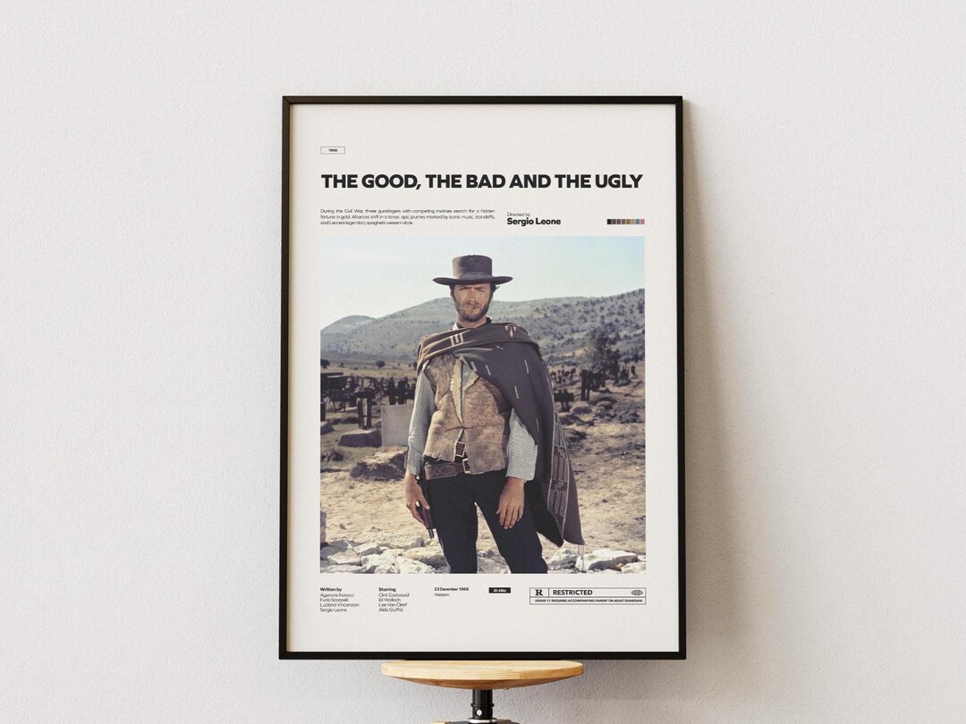 The Good, the Bad and the Ugly Poster, Clint Eastwood Poster, Western ...