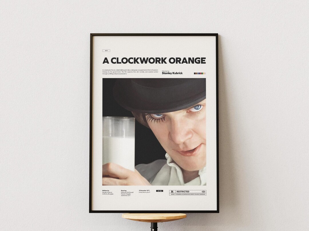 A Clockwork Orange Poster, Stanley Kubrick Film Poster, Malcolm ...