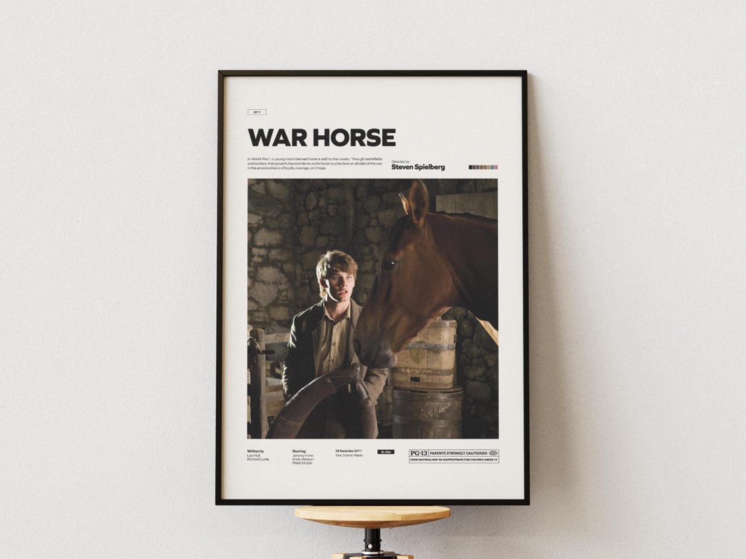 War Horse Poster, Steven Spielberg Film War Horse Print, Jeremy Irvine ...