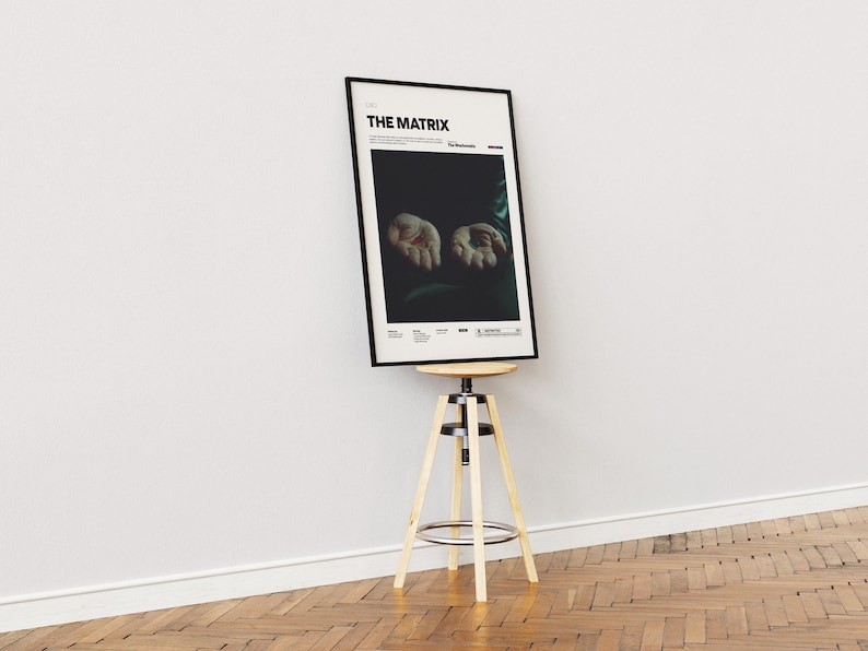 The Matrix Poster, Keanu Reeves and Laurence Fishburne the Pills Poster ...