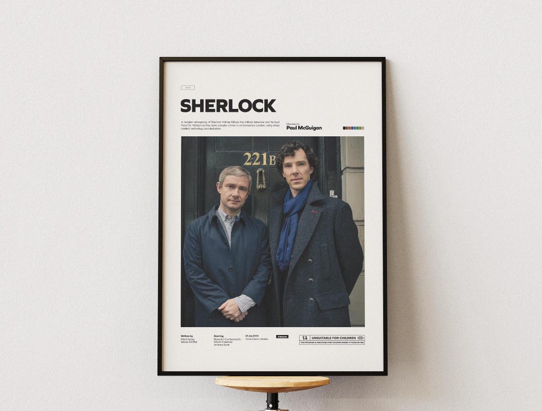 Sherlock Poster, Benedict Cumberbatch and Martin Freeman Poster Print ...