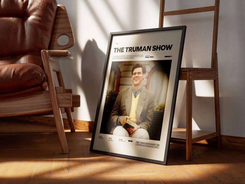 The Truman Show Movie Poster, Jim Carrey Starring the Truman Show ...
