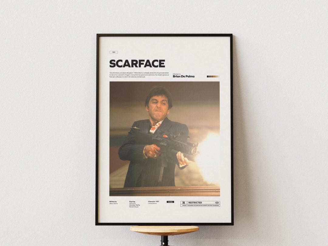 Scarface Poster, Tony Montana Poster, Al Pacino and Michelle Pfeiffer ...
