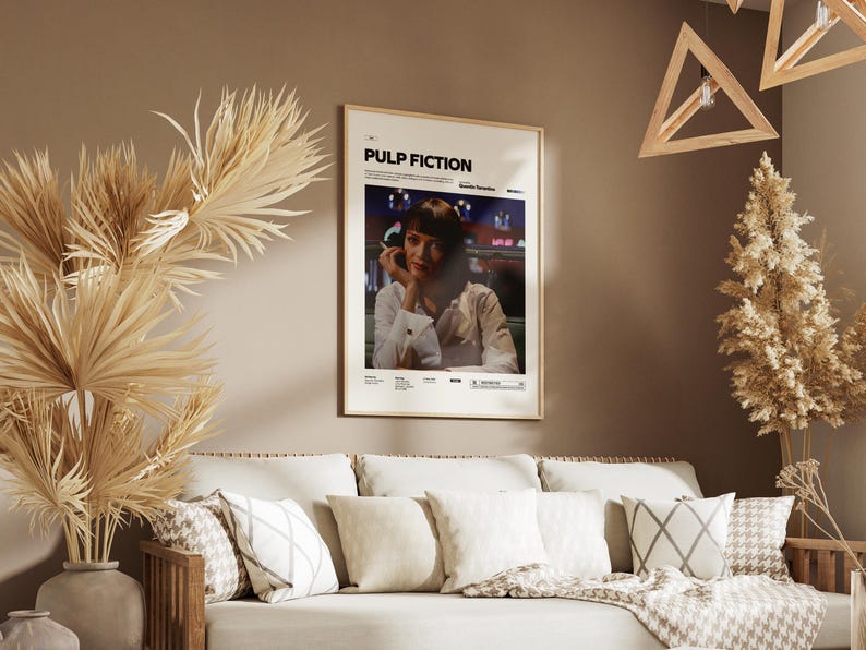 Pulp Fiction Film Poster, Tarantino's Cult Movie Poster Print, Uma ...