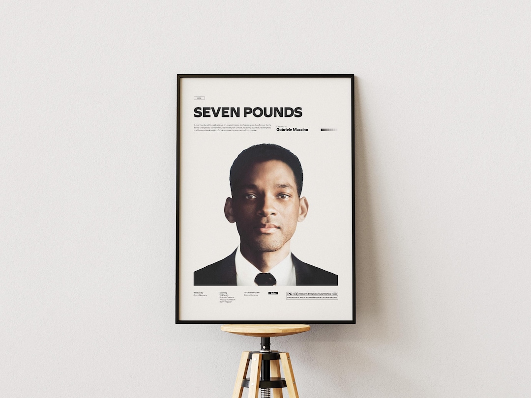 Seven Pounds Poster, Will Smith Poster, Gabriele Muccino Film Print - Etsy