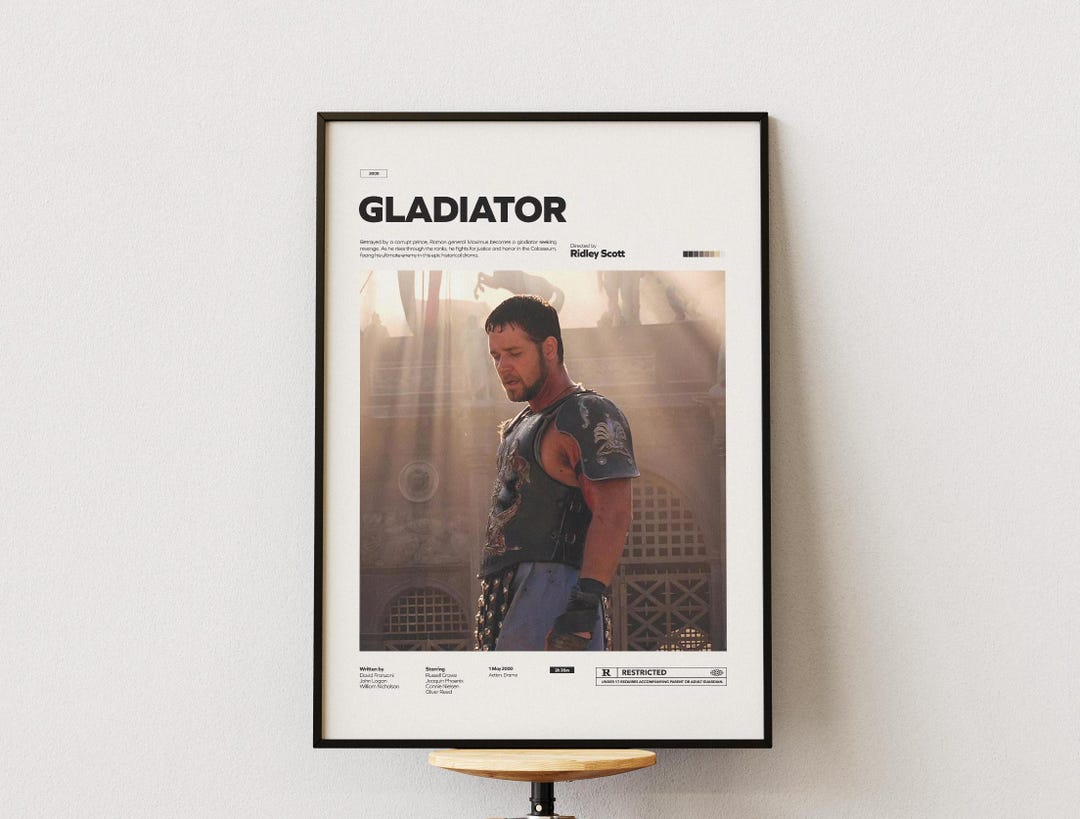 Gladiator Film Poster, Russell Crowe and Joaquin Phoenix Starring on ...