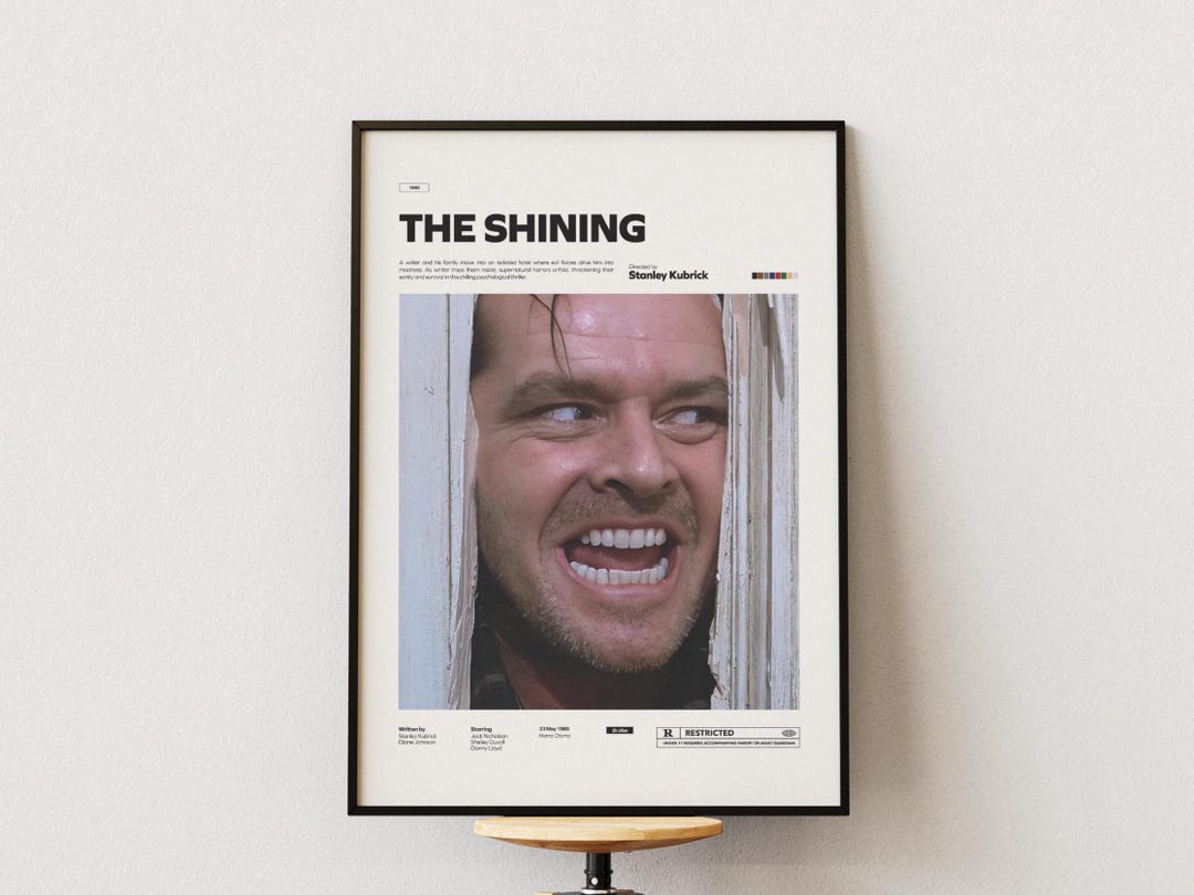 The Shining Poster, Jack Nicholson Poster in the Shining, Stanley ...