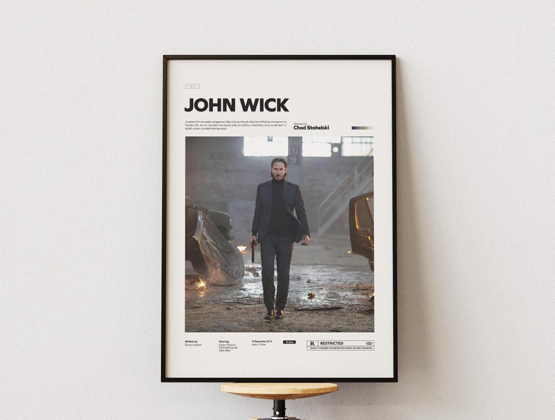 John Wick Poster, Keanu Reeves in John Wick Print Poster, Legendary ...