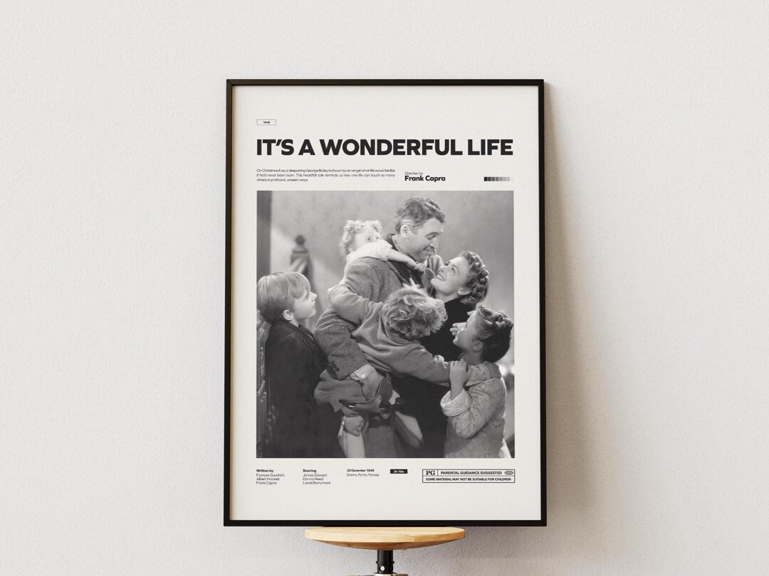 It’s a Wonderful Life Poster, James Stewart and Donna Reed Poster ...
