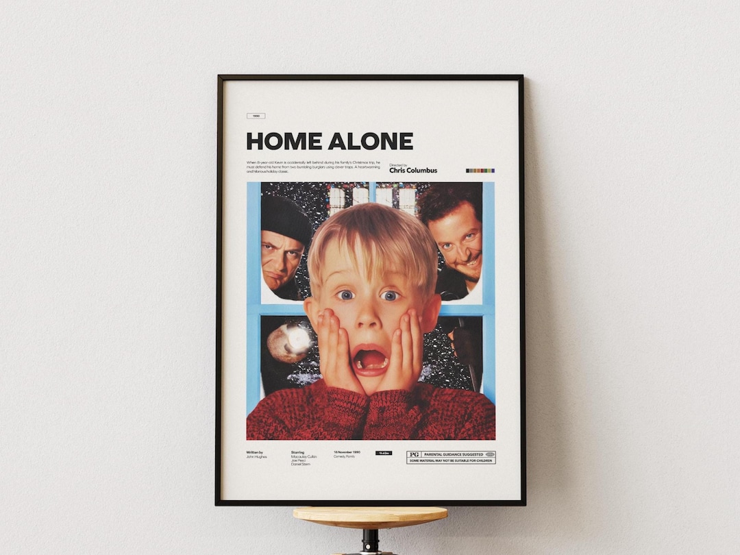 Home Alone Poster, Macaulay Culkin Poster, Christmas Movie Poster Print ...