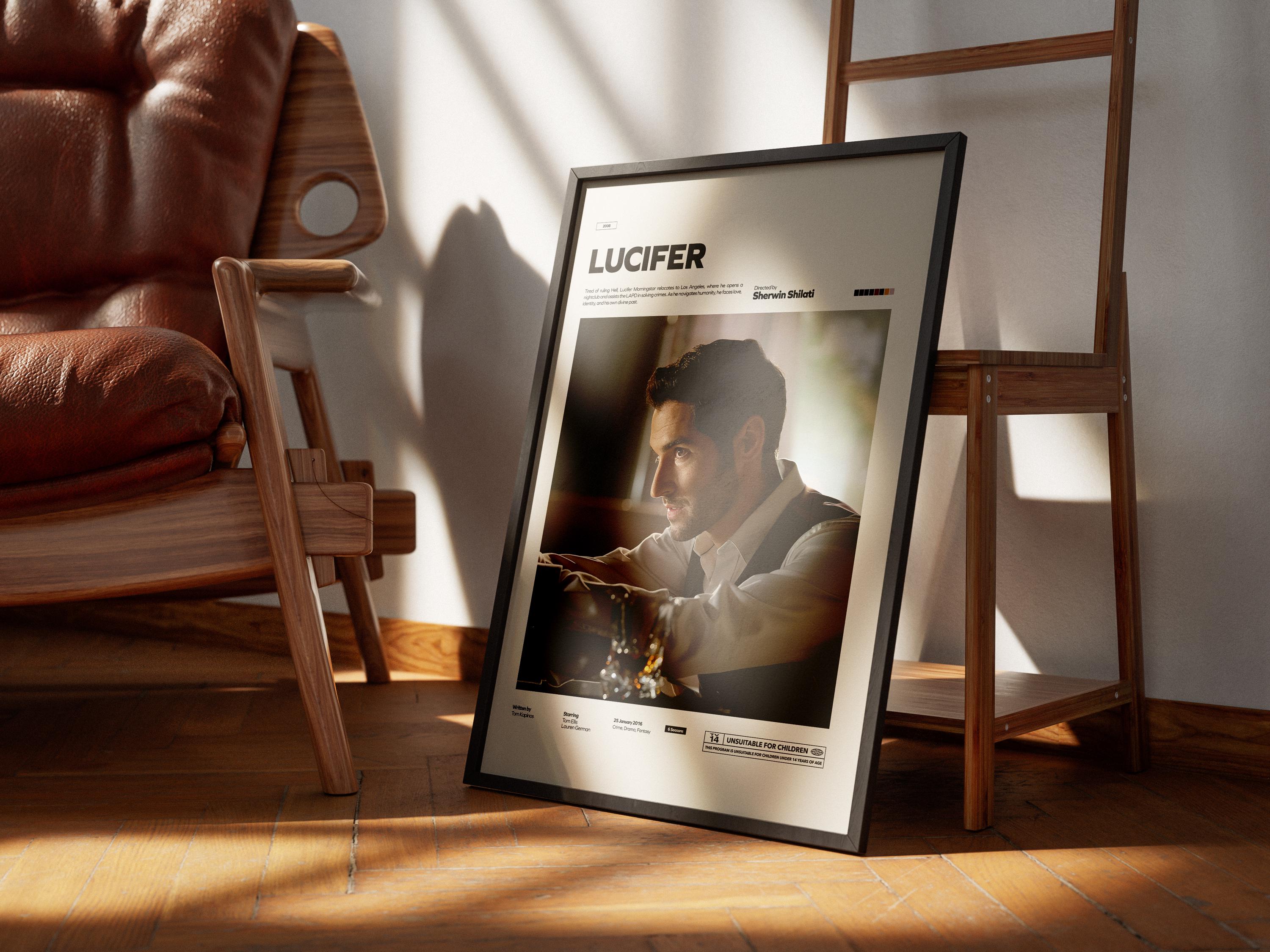 Lucifer Poster, Tom Ellis Poster, Tom Kapinos Tv Series Lucifer Print ...