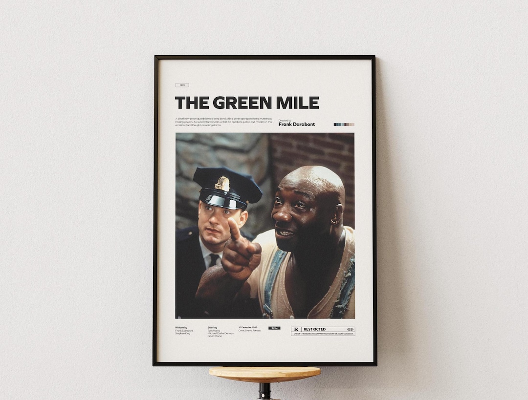 The Green Mile Film Poster, Tom Hanks and Michael Clarke Duncan Poster ...