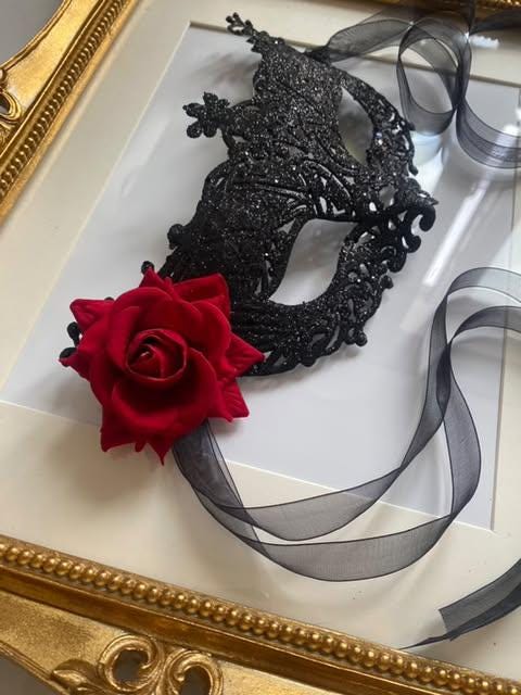Venetian Black Masquerade Mask Glitter Sparkle Ball Fancy Dress Party ...