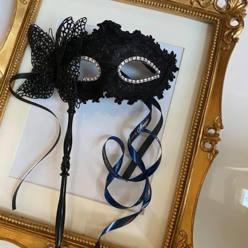 Masquerade Masks on a Stick - Etsy