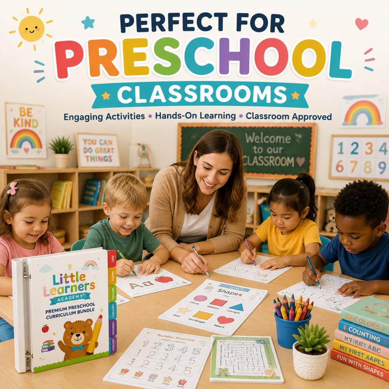 Preschool Curriculum Bundle | 250+ Learning Activities, Worksheets ...