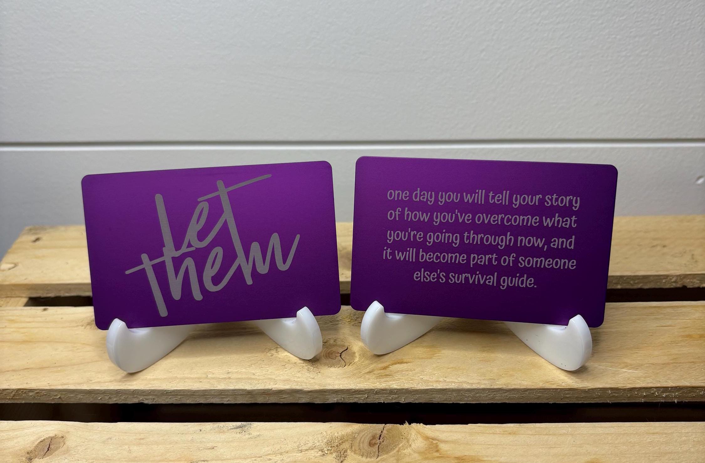 Let Them Wallet Card | Engraved Let Them | Engraved Aluminum Wallet ...