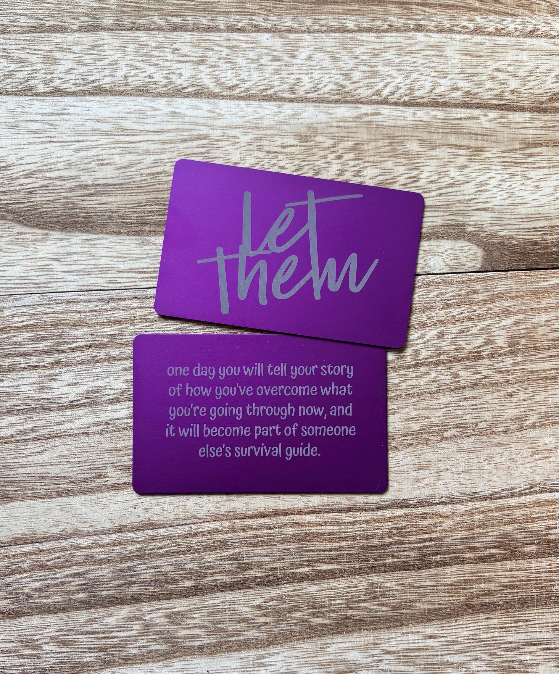 Let Them Wallet Card | Engraved Let Them | Engraved Aluminum Wallet ...