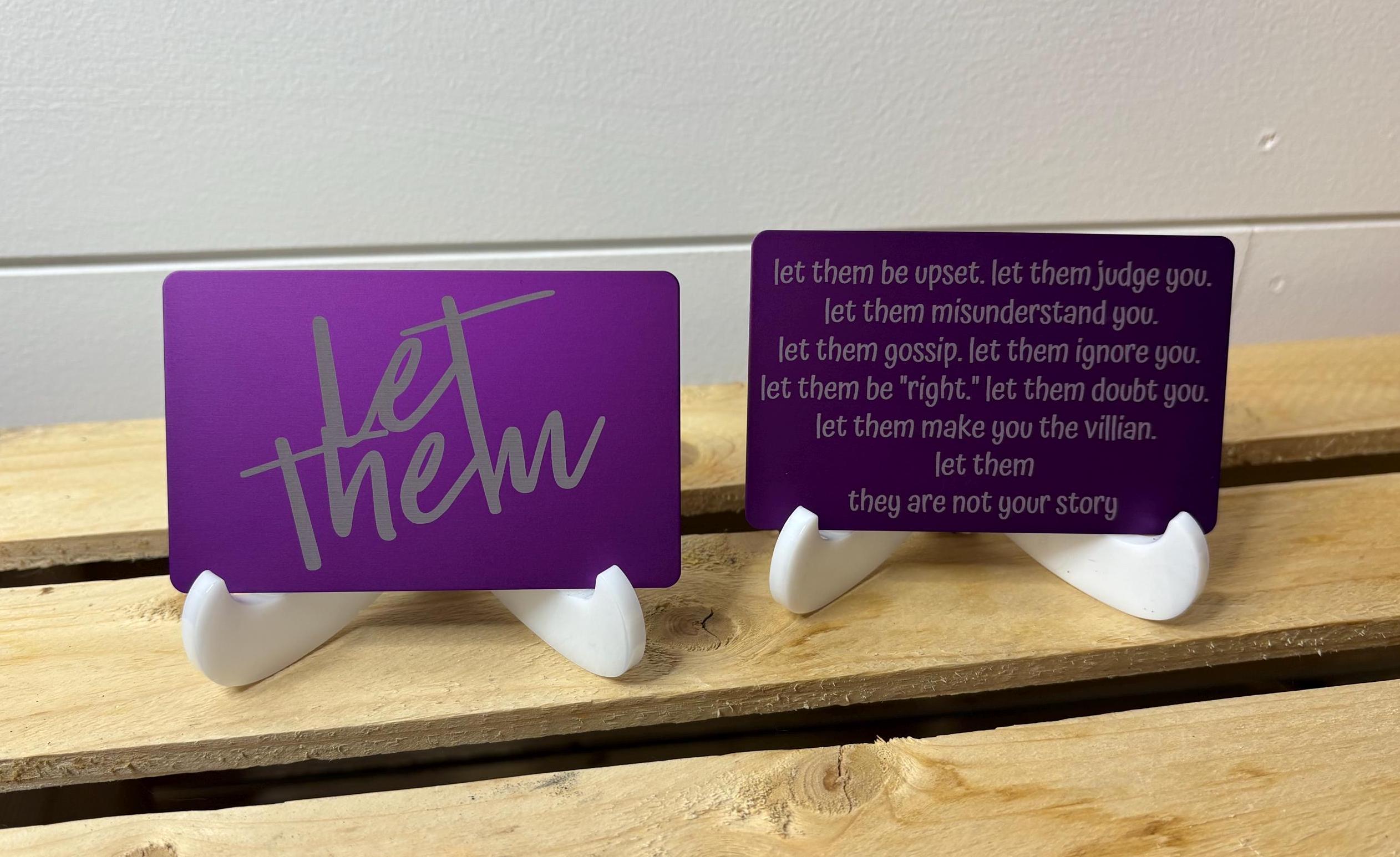 Let Them Wallet Card | Engraved Let Them | Engraved Aluminum Wallet ...