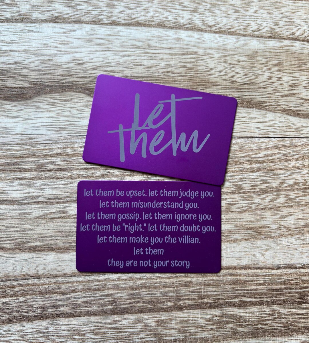 Let Them Wallet Card | Engraved Let Them | Engraved Aluminum Wallet ...