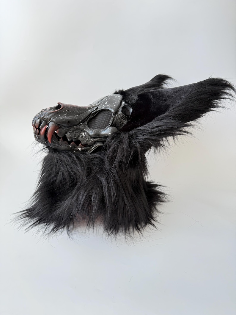 Wendigo Fursuit Head Premade | Tribal Bone Mask With Removable Horns ...