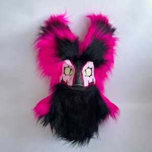 Pink and Black Raptor Fursuit Set With Movable Jaw, Fursuit Partial ...