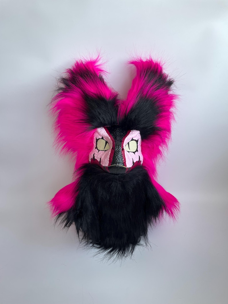 Pink and Black Raptor Fursuit Set With Movable Jaw, Fursuit Partial ...