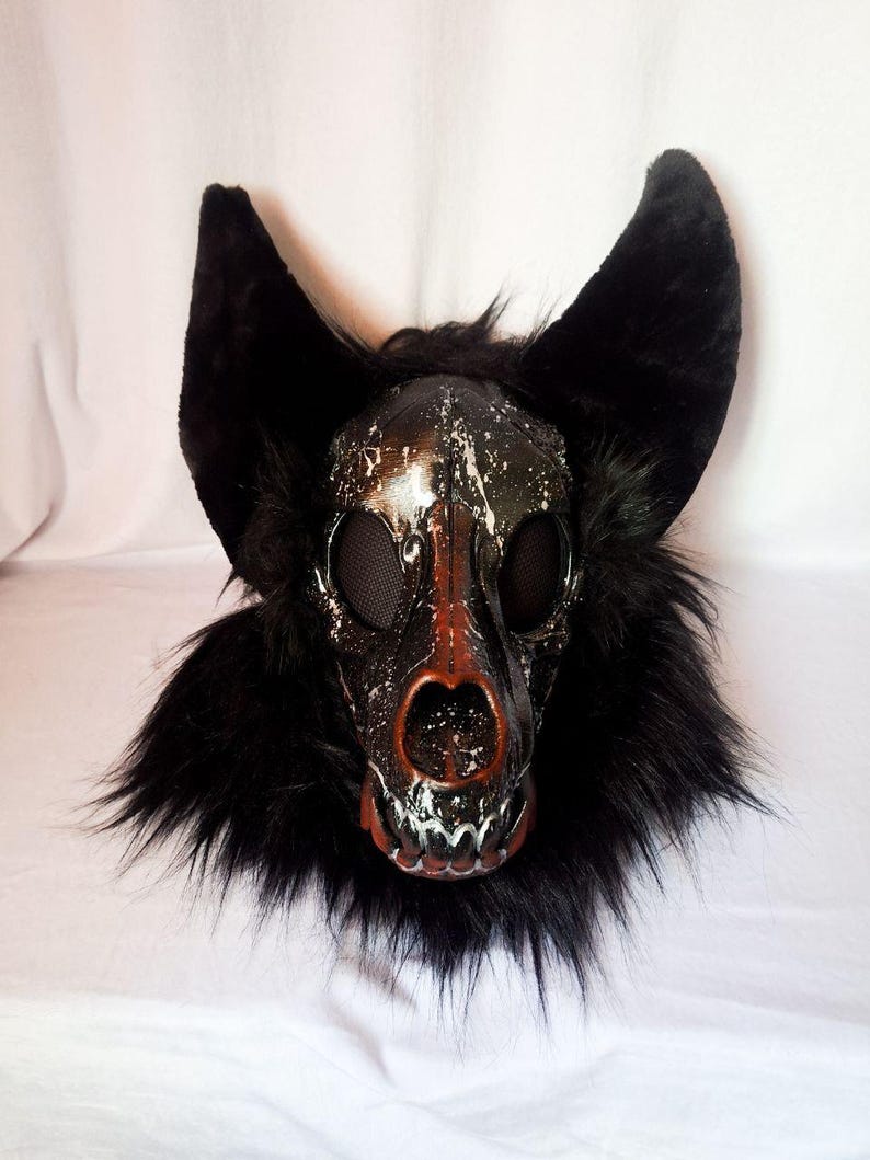 Wendigo Mask With Removable Horns and Cloak, Premade Head, Tribal Bone ...