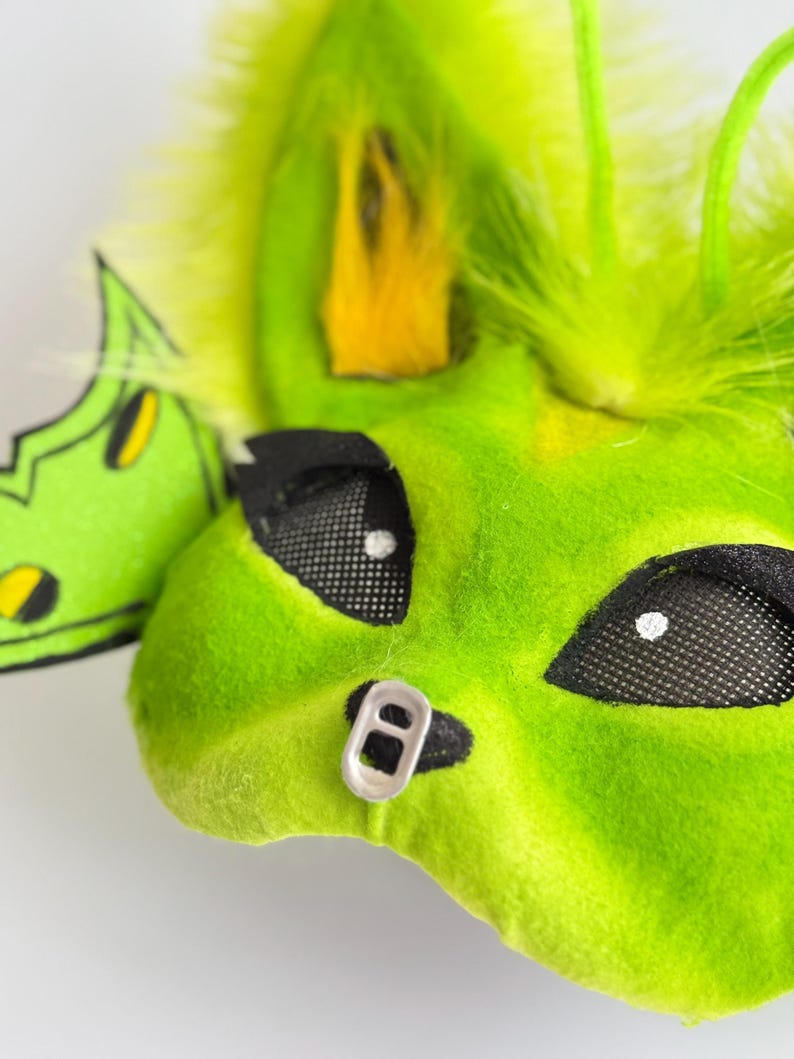 Blue Green Moon Moth Therian Mask Premade | Fluffy Quadrober Animal ...