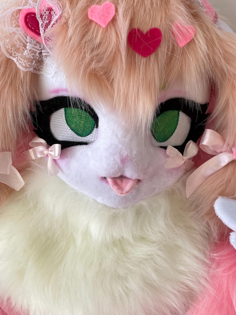 Kigurumi Kemono Fursuit Set With Head, Tail, Paws, Removable Tongue ...