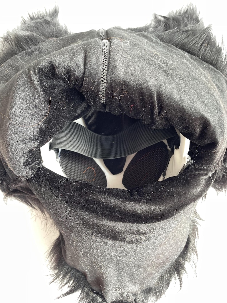 Scary Skulldog Fursuit Set With Movable Jaw, Black Orange Wendigo Head ...