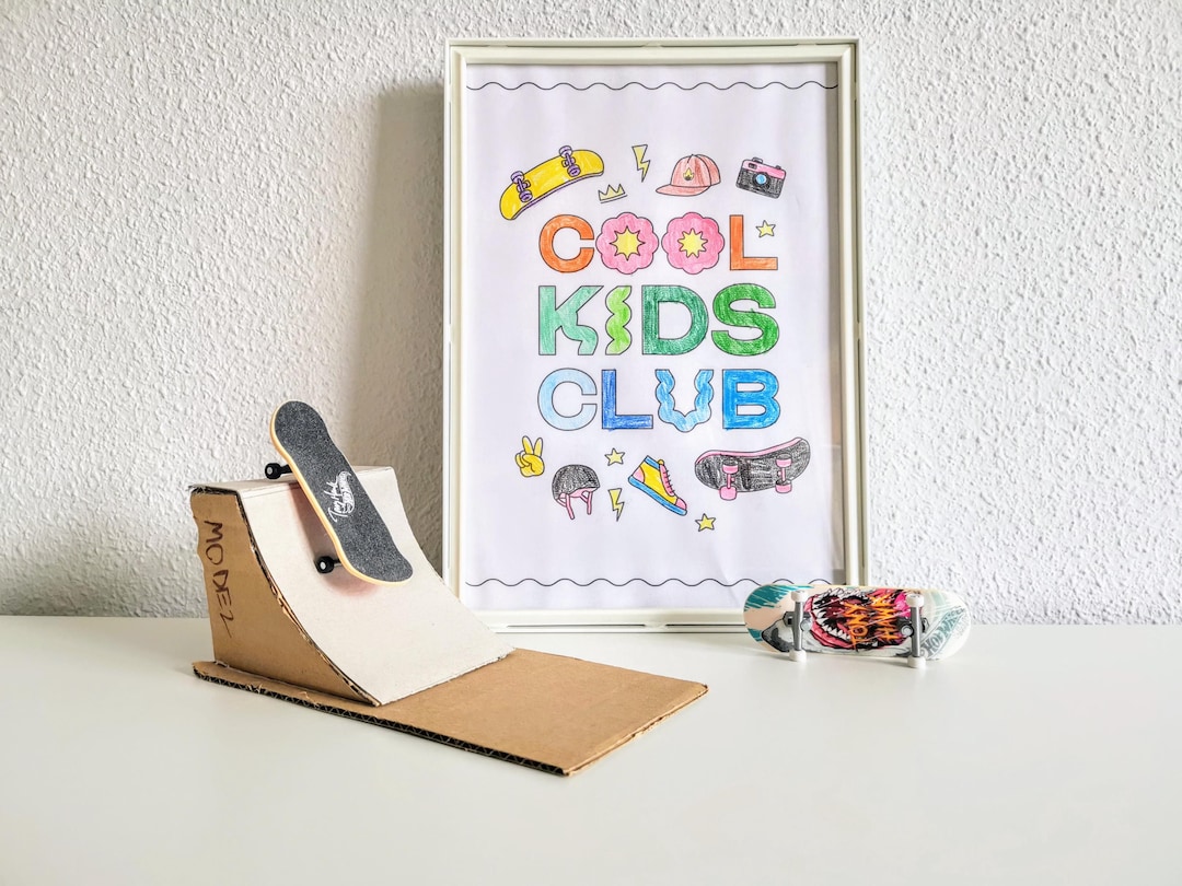 DIY Fingerboard Ramp Kit, Printable Skatepark Template for Kids 7 ...