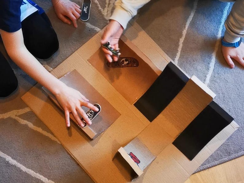 Fingerboard Ramp Template DIY: Printable Skatepark Obstacles, Mini Ramp ...