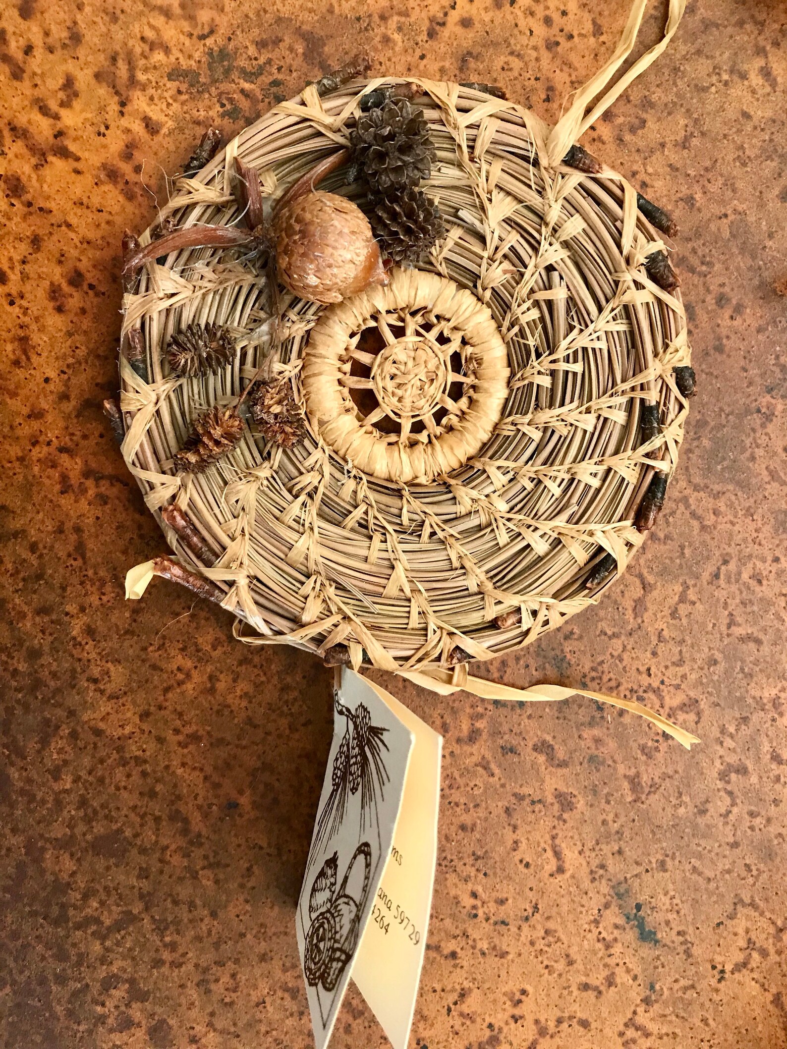 Vintage Native American Hand Coiled Ponderosa Pine Needle - Etsy