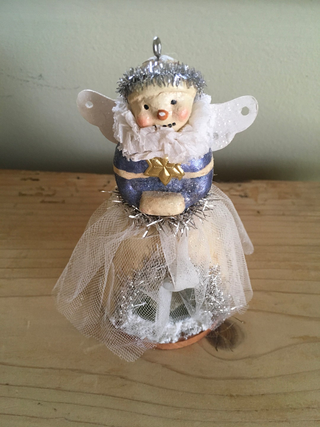 VINTAGE Wendy Addison ANGEL Ornament Paper Mache Christmas - Etsy