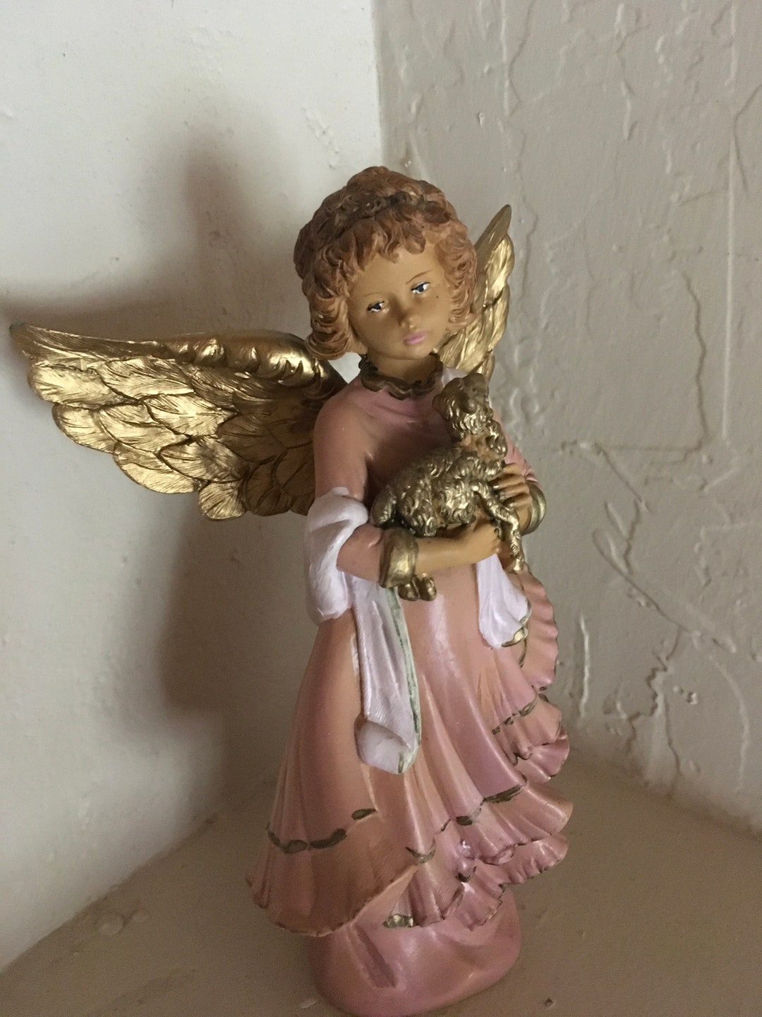 Vintage Fontanini Simonetti Angel W/ Lamb #5636 Italy. - Etsy
