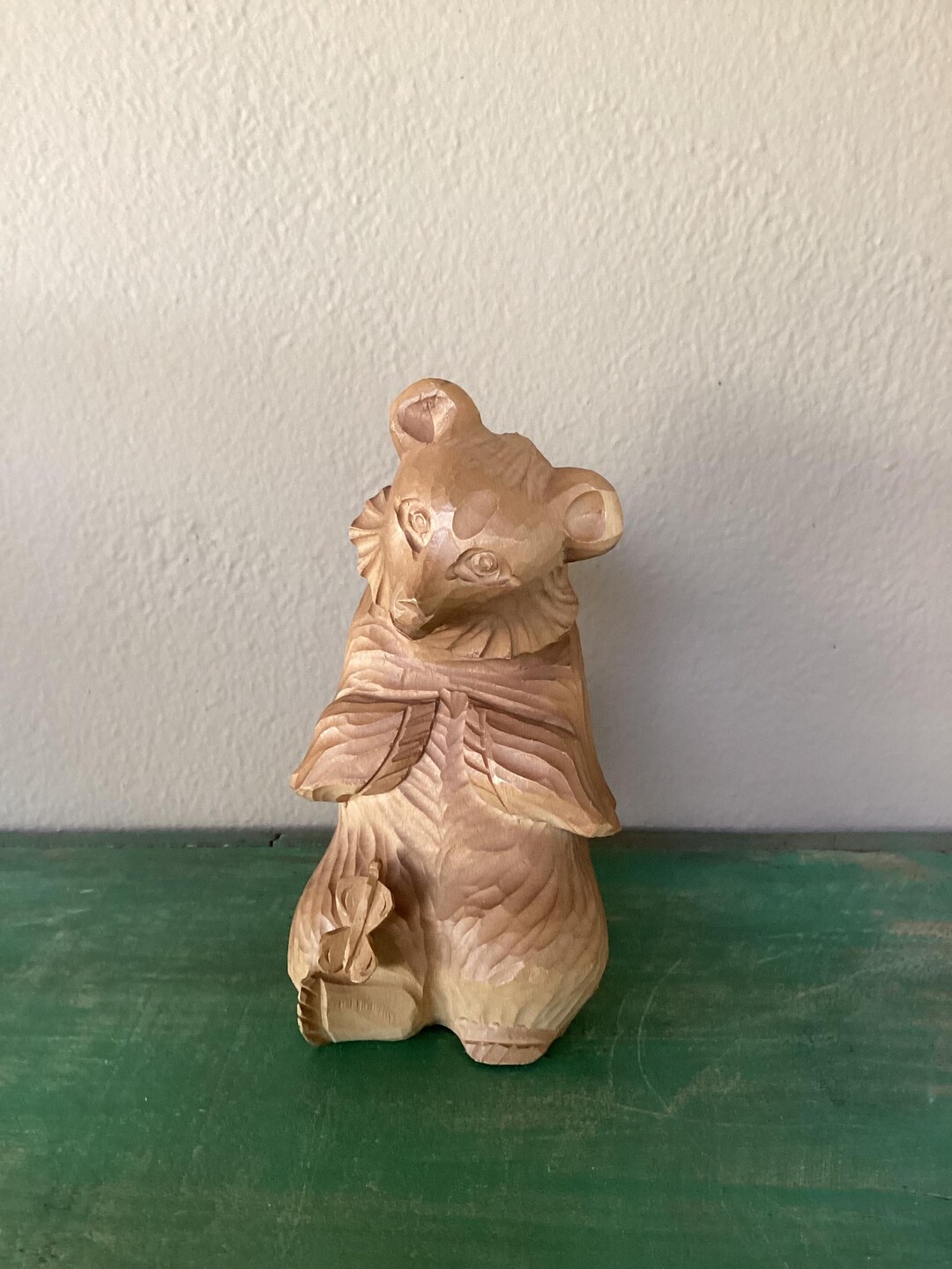 VINTAGE Grizzly Bear Wood Carving Shelf Decor - Etsy